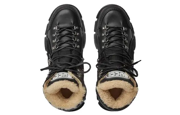 Gucci Flashtrek High-top Sneakers With Wool Lining