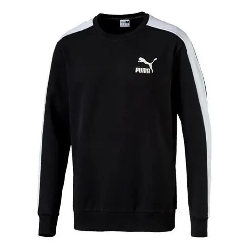 PUMA Bronzing Round Neck Sports Pullover - Black