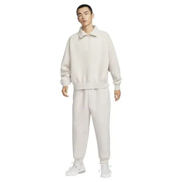 Nike Tech Futura Half Zip Sweatshirt - Beige
