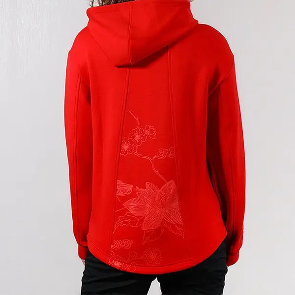 Adidas Neo Flowers Printing Sports Drawstring Hooded Jacket