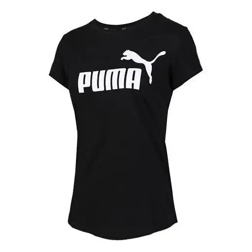 PUMA Sports Gym Printing Short Sleeve T-shirt - Black