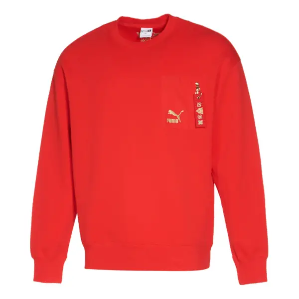 PUMA Year Of The Tiger Crewneck Sweatshirt - Red/gold