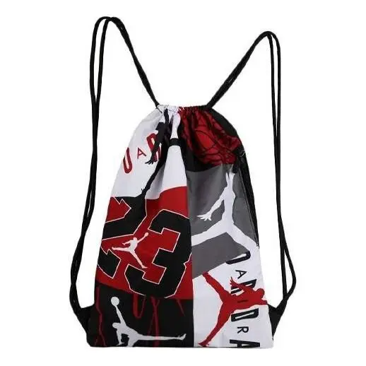 JORDAN Drawstring Bag - White/black/grey