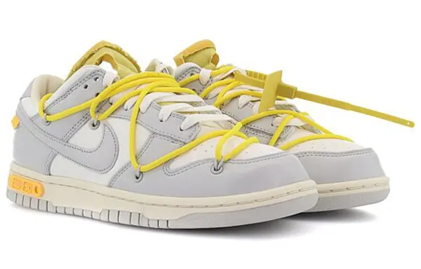Nike X Off-white Dunk Low 'lot 29 Of 50' Sneakers - Gray/white