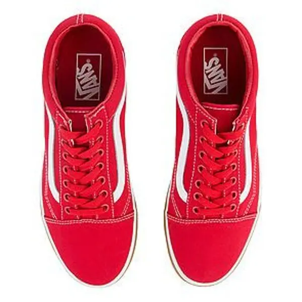 VANS Old Skool Gum Bumper Sneakers - Red/white