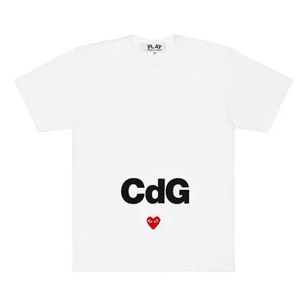 Play Comme Des Garcon X Cdg Crossover Logo T-shirt - White