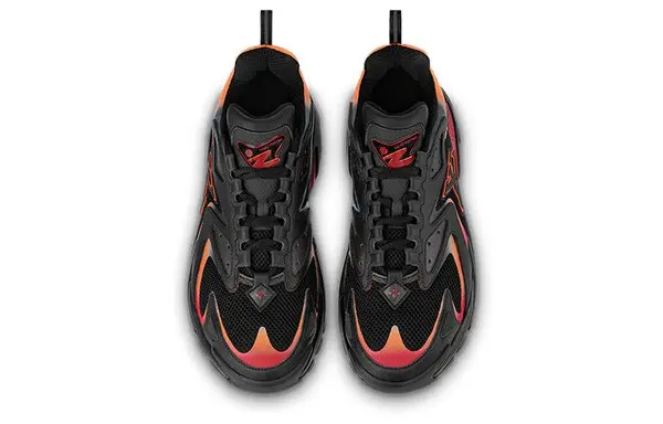 LOUIS VUITTON Runner Tatic Sneakers - Black/orange/red