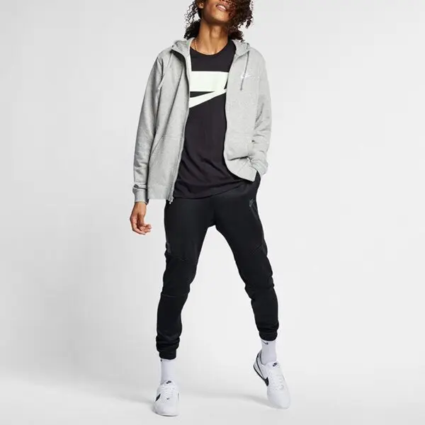 Nike Club French Terry Full House Hoodie Gray - Grey