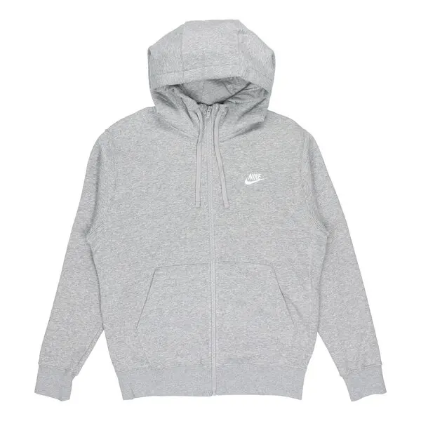 Nike Club French Terry Full House Hoodie Gray - Grey