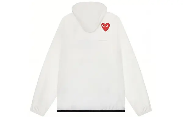 Play Comme Des Garcon X K-way Full Zip Jacket - White