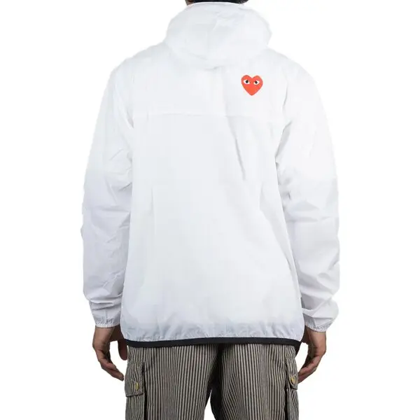 Play Comme Des Garcon X K-way Full Zip Jacket - White