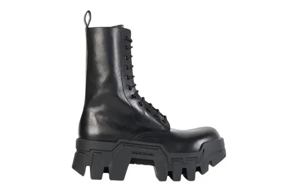 Balenciaga Bulldozer Lace Up Boot Vegetal Calfskin