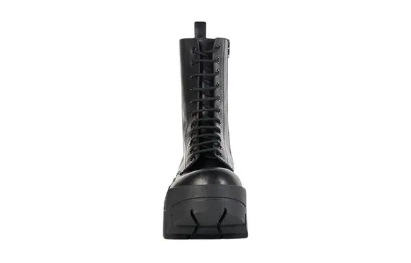 Balenciaga Bulldozer Lace Up Boot Vegetal Calfskin