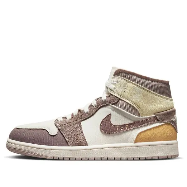 JORDAN 1 Mid Se Craft "inside Out Taupe Haze" Sneakers - Brown/white