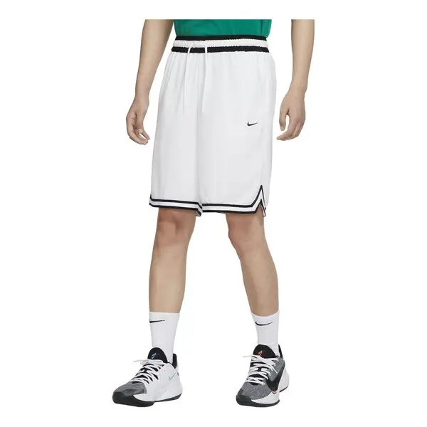 Nike Dri-fit Dna Logo Printing Stripe Drawstring Lacing Sports Shorts White