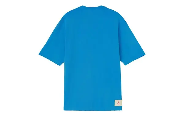 JORDAN X Union Crossover Ss22 Solid Color Character Alphabet Printing Round Neck Short Sleeve Asia Edition Blue - Default Color