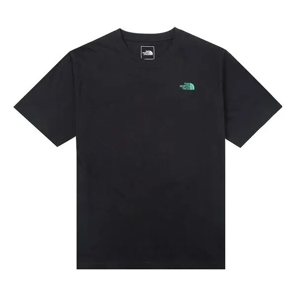 The North Face Logo Shirt 'black - Black/blue