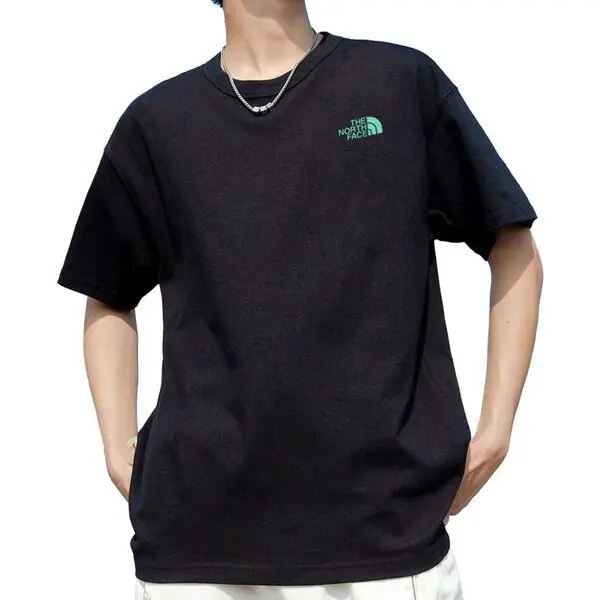 The North Face Logo Shirt 'black - Black/blue