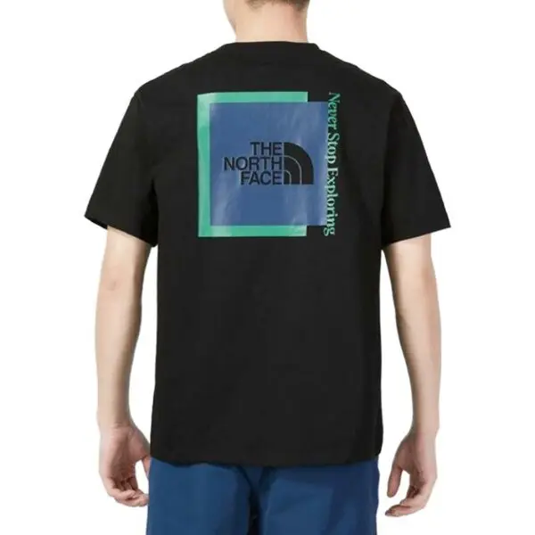 The North Face Logo Shirt 'black - Black/blue