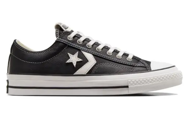 CONVERSE Star Player 76 Fall Leather Sneakers - Black/white