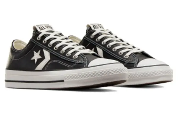 CONVERSE Star Player 76 Fall Leather Sneakers - Black/white