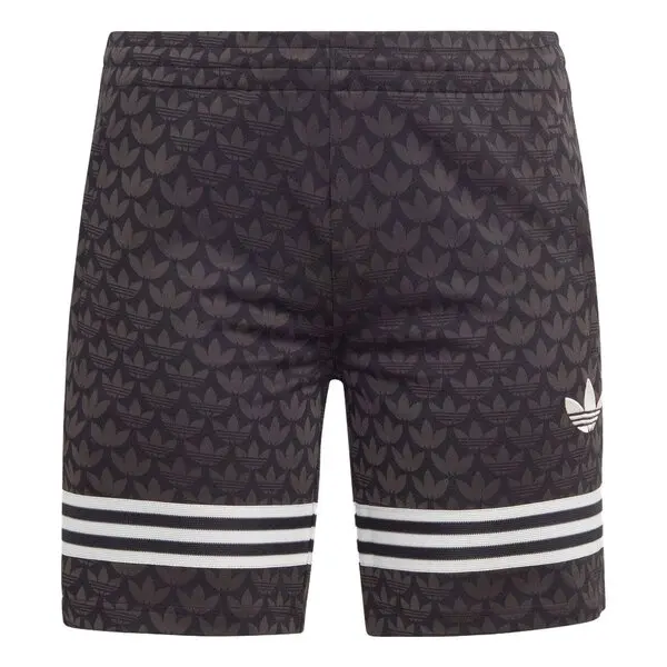 Adidas Adicolor 70s Monogram Shorts Asia Sizing 'black - Black/multi-color