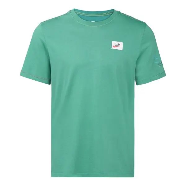 Nike Nsw Tee Swoosh 50 Lbr Casual Sports Breathable Logo Printing Short Sleeve T-shirt - Light Green