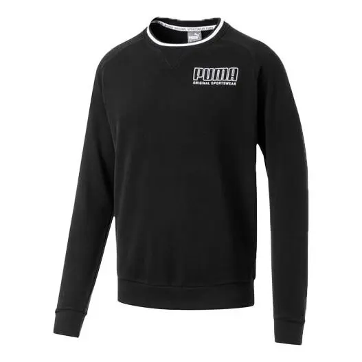 PUMA Casual Sports Alphabet Print Pullover - Black