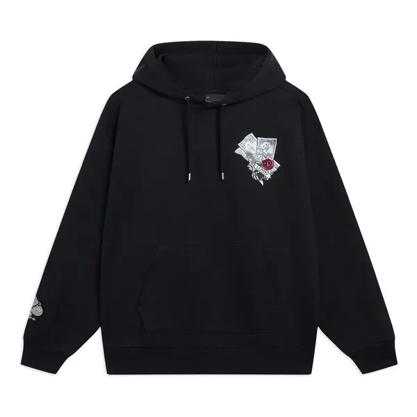 LI-NING Skateboarding Graphic Hoodie - Black/multi-color