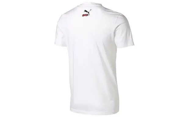 PUMA Sakura Pack Graphic Crew T-shirt 'white Black Red - White/black/red