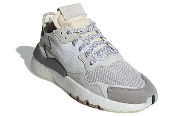 Adidas Nite Jogger "grey Pack Neutral White" Lace Up Sneakers - White/grey