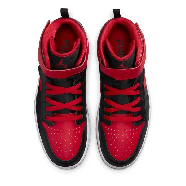 JORDAN 1 Hi Flyease Sneakers - Black/white/fire Red