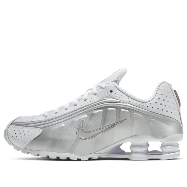 Nike Shox R4 Metallic Sneakers - White
