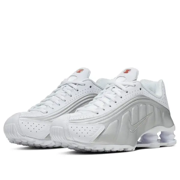 Nike Shox R4 Metallic Sneakers - White