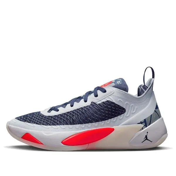 JORDAN Air Luka 1 'quai 54' Low Top Basketball Sneakers - Blue/gray