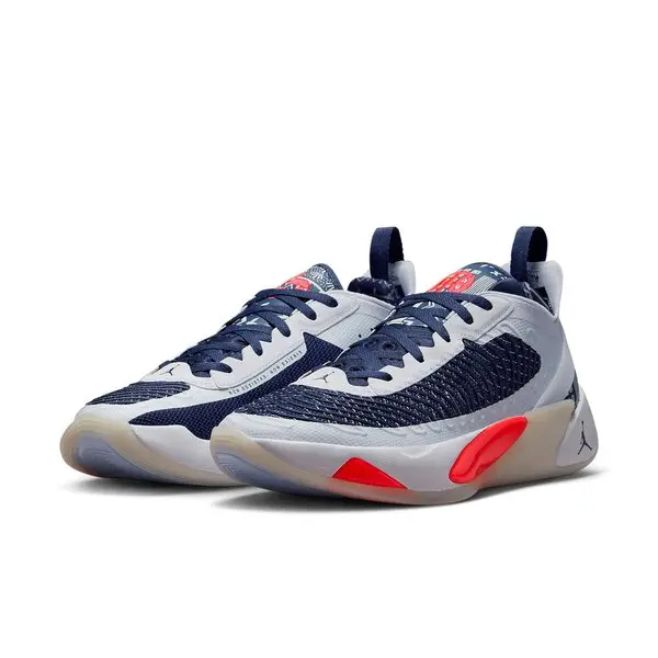 JORDAN Air Luka 1 'quai 54' Low Top Basketball Sneakers - Blue/gray