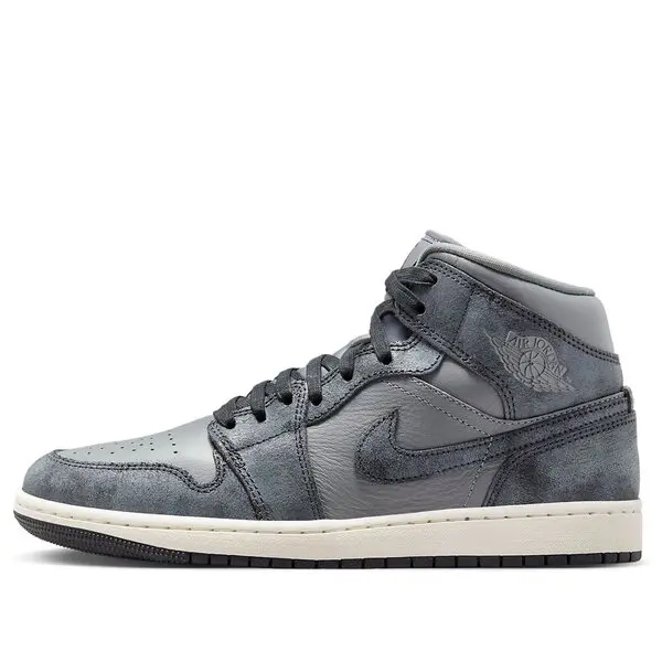 JORDAN Air 1 Mid Distressed - Smoke Grey/off Noir/sail