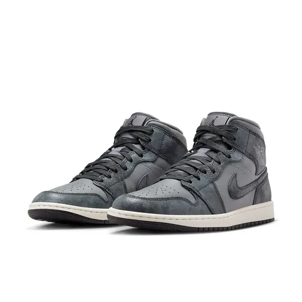 JORDAN Air 1 Mid Distressed - Smoke Grey/off Noir/sail