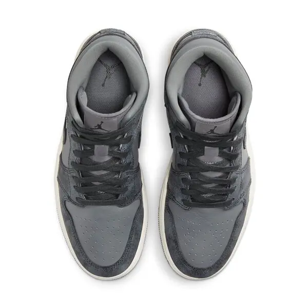 JORDAN Air 1 Mid Distressed - Smoke Grey/off Noir/sail
