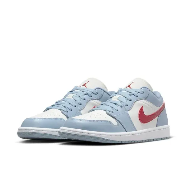 JORDAN 1 Low 'blue Whisper' Sneakers - Blue/white/red