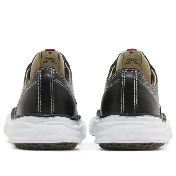 Mihara Yasuhiro Peterson Og Sole Leather Low Top Sneakers - Black/white