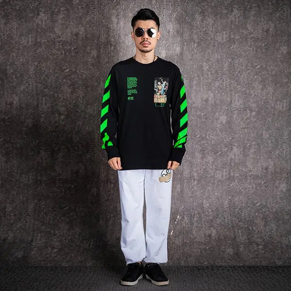 Off-White Printing Round Neck Long Sleeves Version