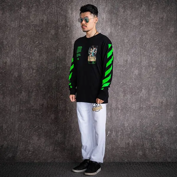 Off-White Printing Round Neck Long Sleeves Version