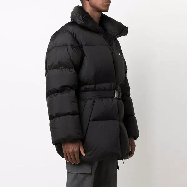 Off-White Puffer Down Jacket With Belt