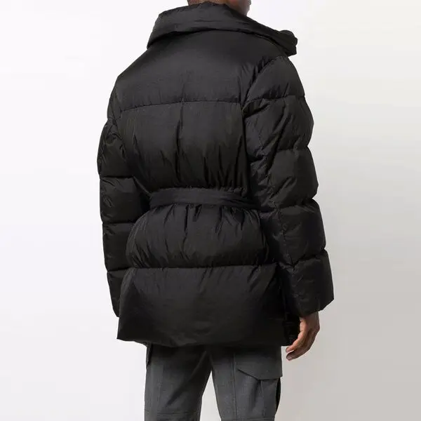 Off-White Puffer Down Jacket With Belt