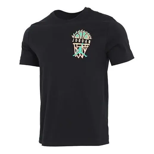 JORDAN Dna Casual Sports Knit Crew-neck Short Sleeve - Black