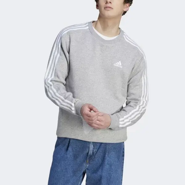 Adidas 3-stripes Fleece Sweatshirt