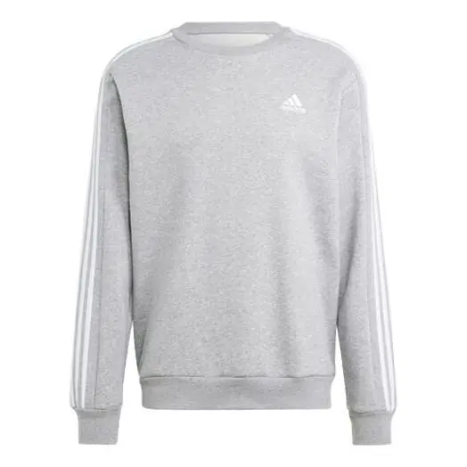 Adidas Essentials Fleece 3-stripes Sweatshirt - Medium Grey Heather