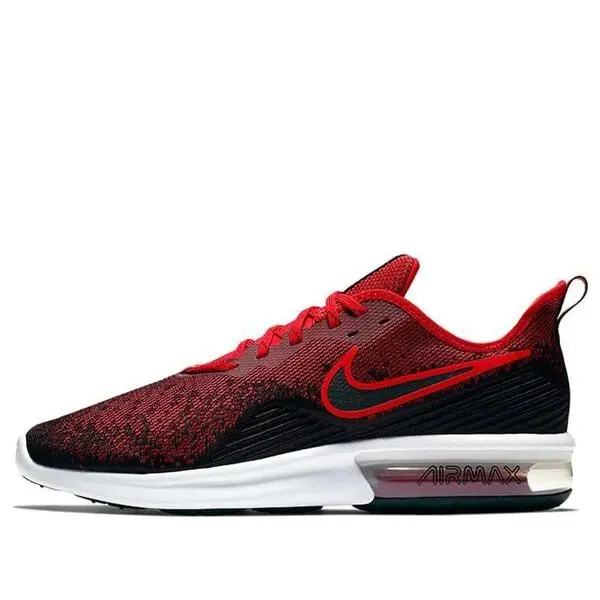 Nike Max Sequent 4 Athletic Sneakers - Black/red