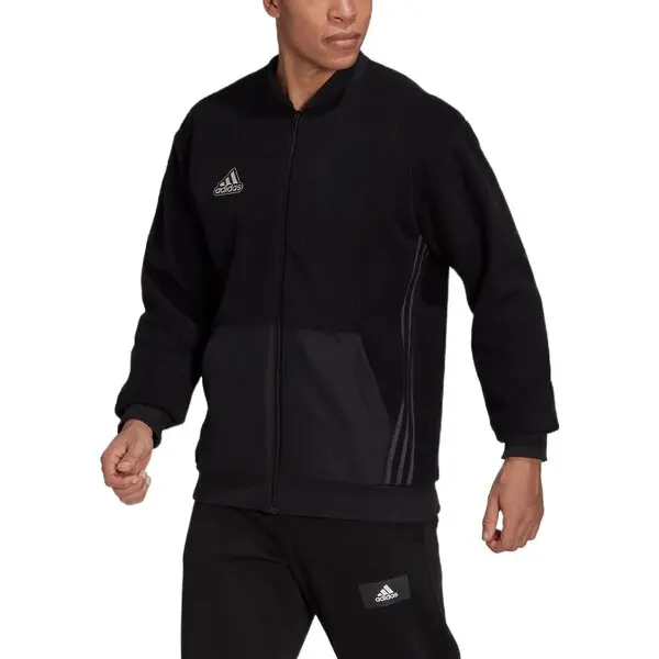 Adidas Logo Fleece Zip-up Jacket